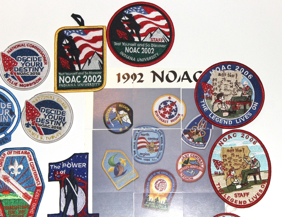 Lot of 26 NOAC Patches 1971 to 2018 Part., Staff & Founders, Plus extra ...