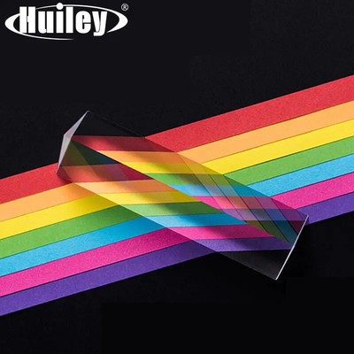 25x25x80mm Triangular Prism BK7 Optical Prisms Glass Physics Teaching ...
