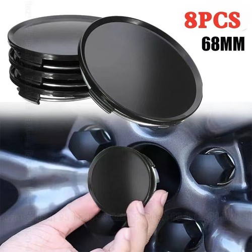 8Pcs 68mm Black Wheel Hubs Center Hub Cap Universal Wheel Rim Hub Cover ...