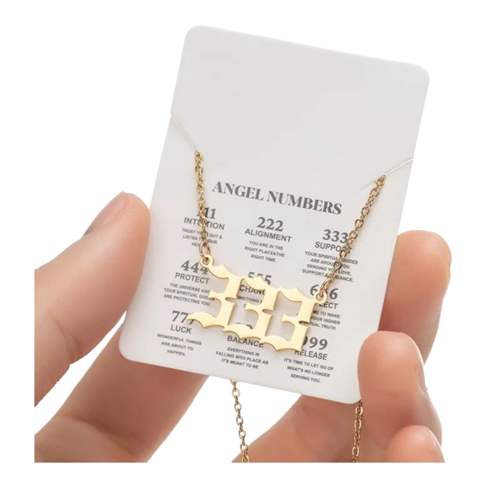 Angel Numbers 111 222 333 444 555 666 777 888 999 Necklaces, Stainless ...