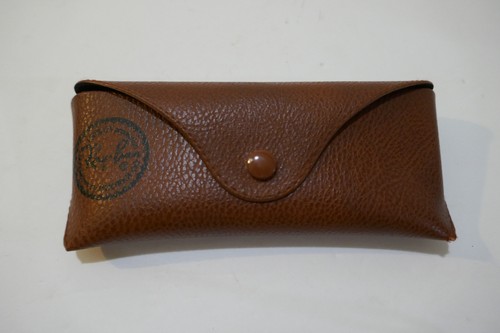 VINTAGE RAY-BAN SUNGLASS CASE & Cleaning Cloth ONLY Brown in Color | eBay