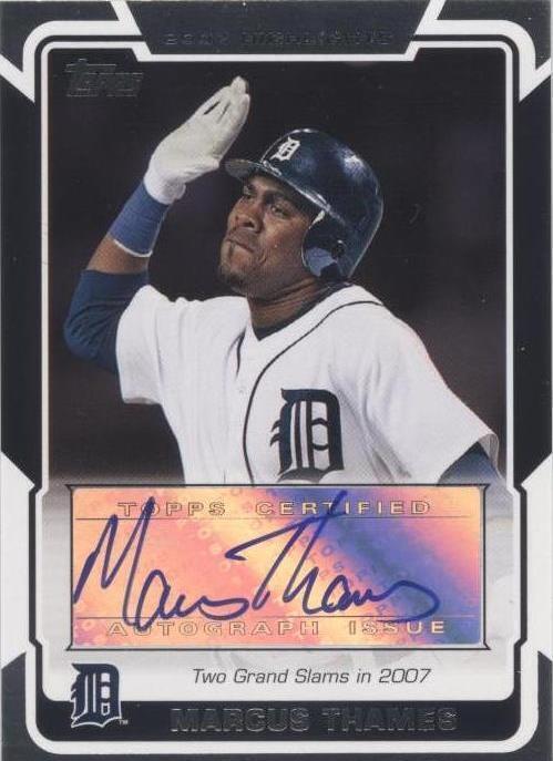 2008 Topps - Highlights Autographs Marcus Thames #HA-MMT (AU) for sale ...