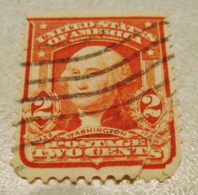 George Washington 2 Cent Stamp Red 1732-1799 RARE | eBay