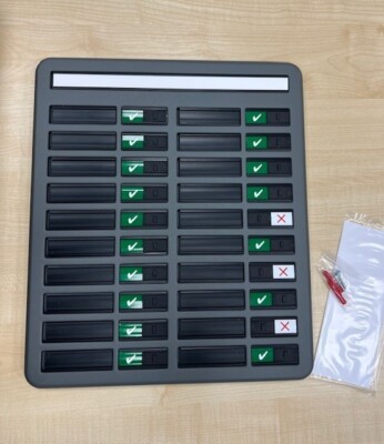 In Out Board + Fire Drill Board + Muster Board - 20 Names | eBay UK