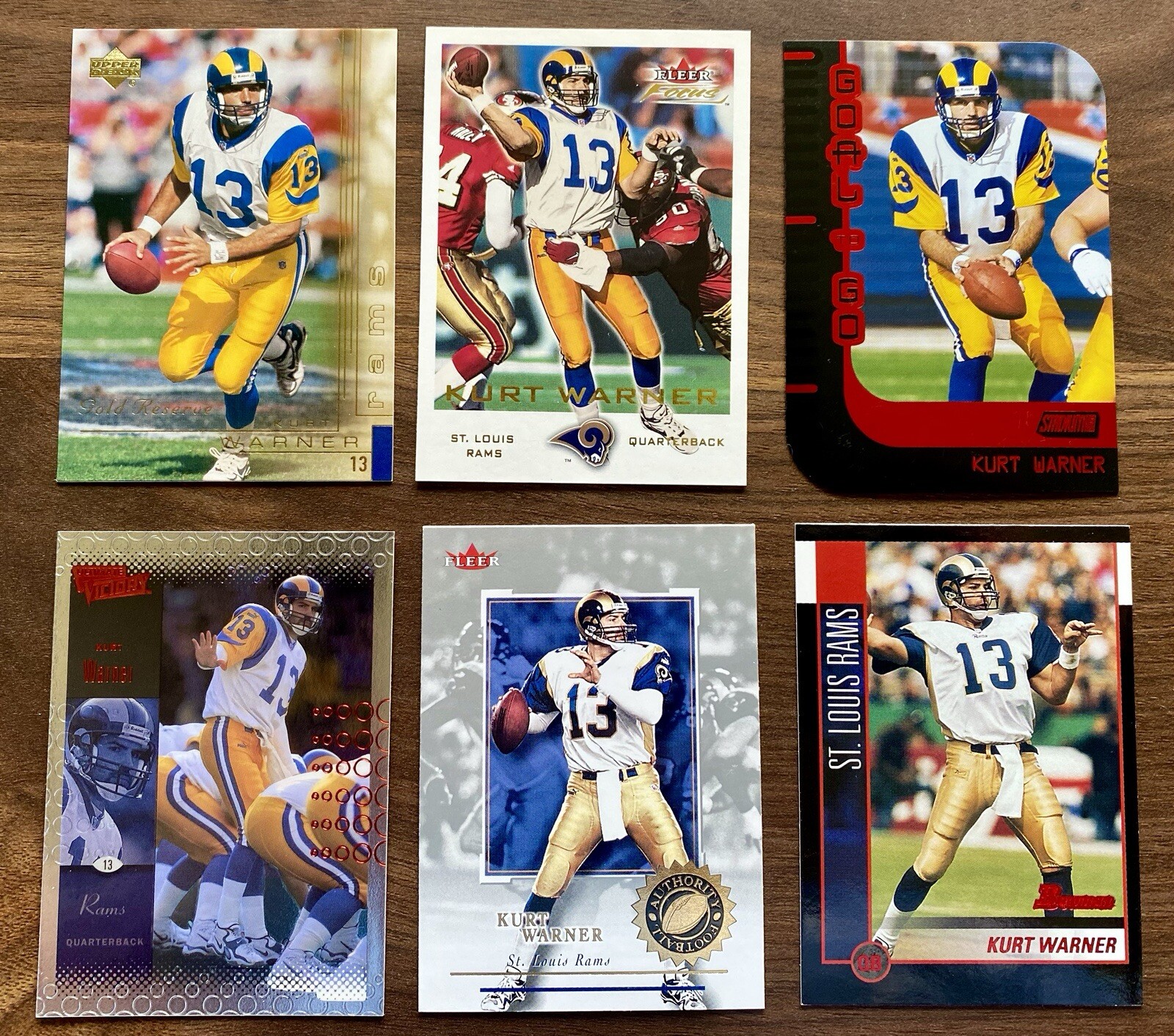 Kurt Warner Rams Football Cards Lot Of 6 | eBay