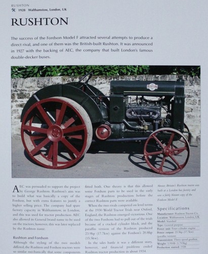 Rushton Tractor Picture Article Sheet Out of Print Farm Wall Art ...