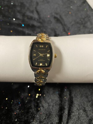 Ladies Beautiful Gold/Silver Color Rectangle Face Vellaccio Watch | eBay.de