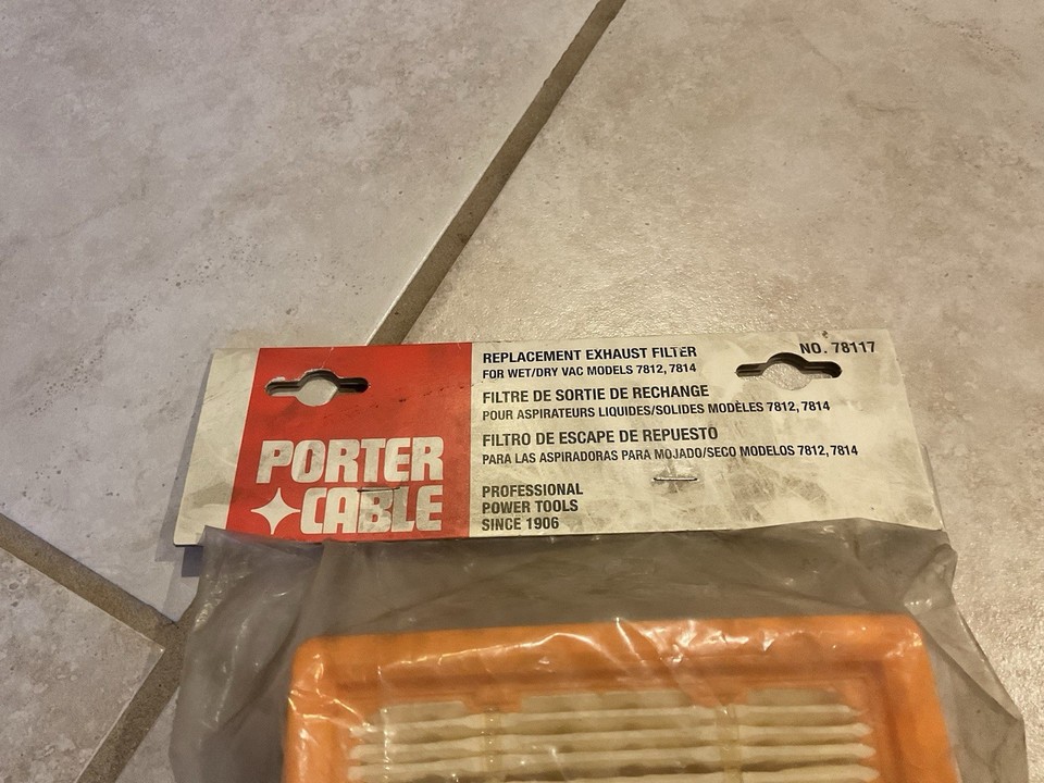 Porter-Cable Vacuum Cleaner Exhaust Air Filter 78117 for mdl 7812 and ...