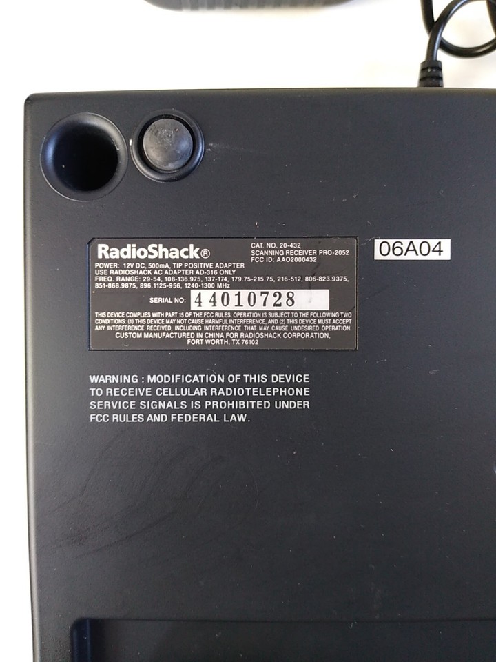 RadioShack Pro-2052 Dual Trunking 1000 Channels Scanner Tested Works | eBay