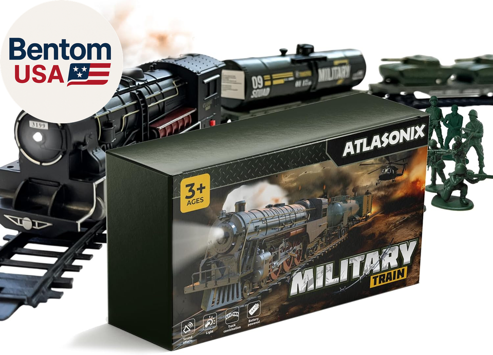 USA Electric Express Train Set for Kids Ages 4-8 - Military Toy Polar ...