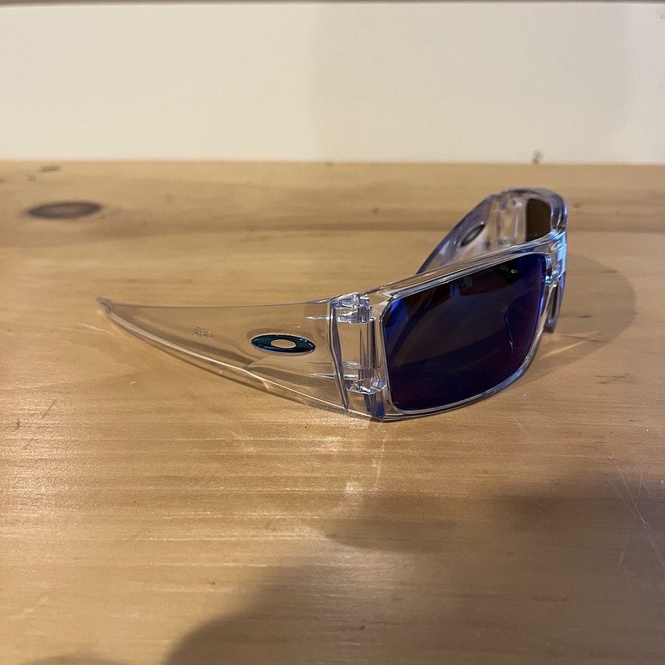 Oakley Heliostat Sunglasses, Clear With Blue Prizm Lenses, Used Good ...