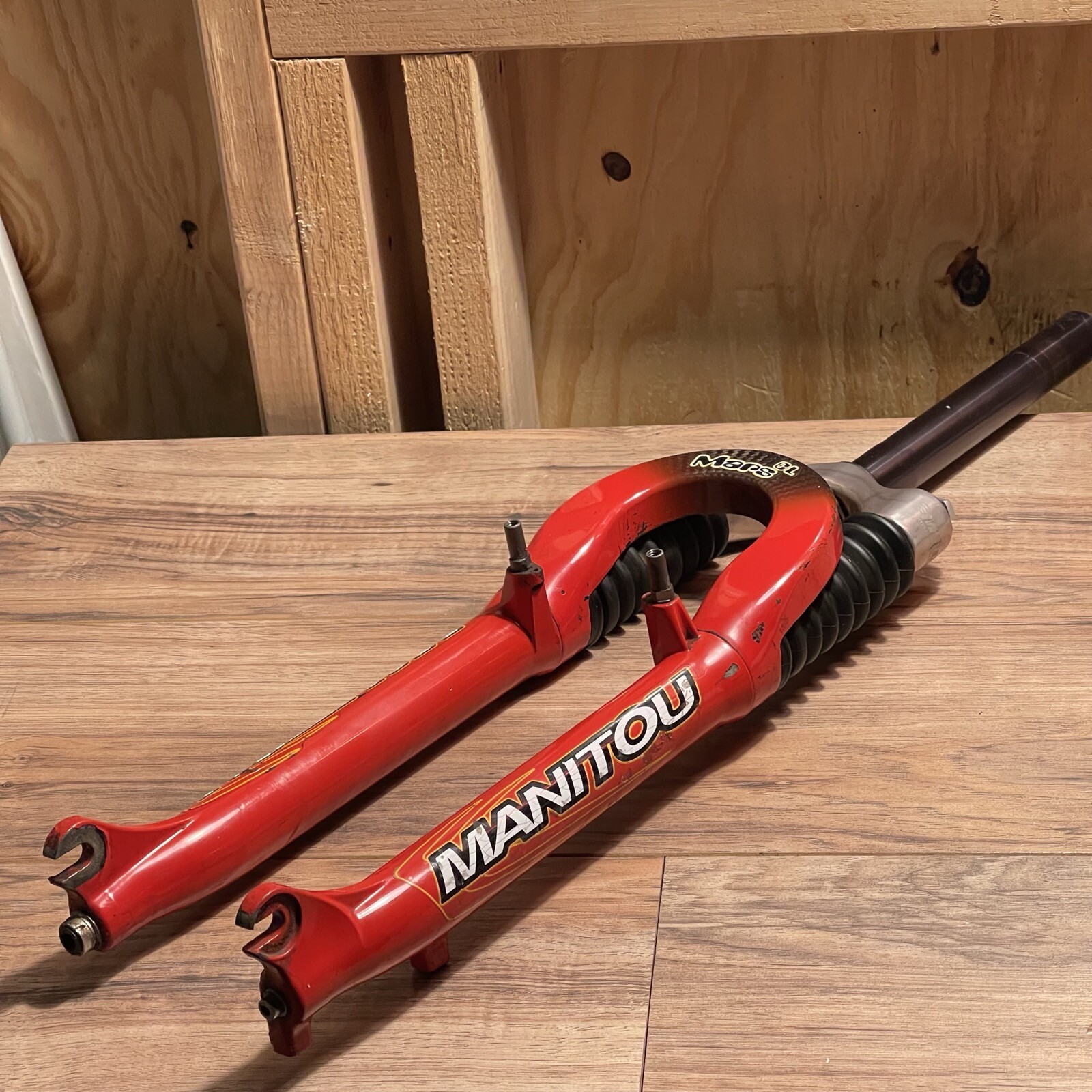 Vintage Manitou Mars CL Carbon Suspension Fork 1 1/8 Rim Brake & Disc ...