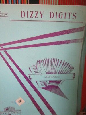 DIZZY DIGITS BY ALFRED d'AUBERGE ACCORDION SOLO SHEET MUSIC NOS | eBay