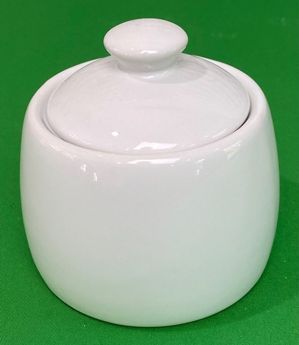 Threshold Porcelain Round Serving Dish / Sugar Bowl Jar with Lid Glossy ...