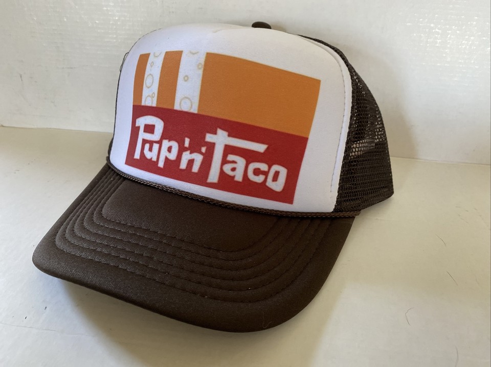 Vintage Pup N Taco Hat Fast Food Trucker Hat snapback Brown Summer ...
