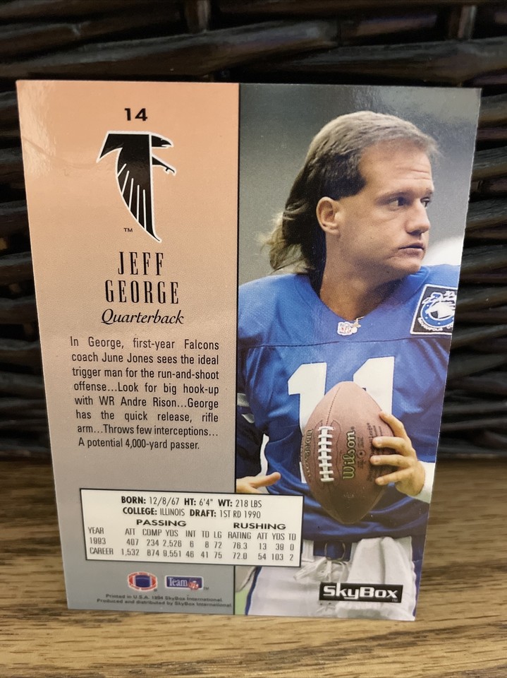 #14 Jeff George - Atlanta Falcons - 1994 SkyBox Premium Football | eBay