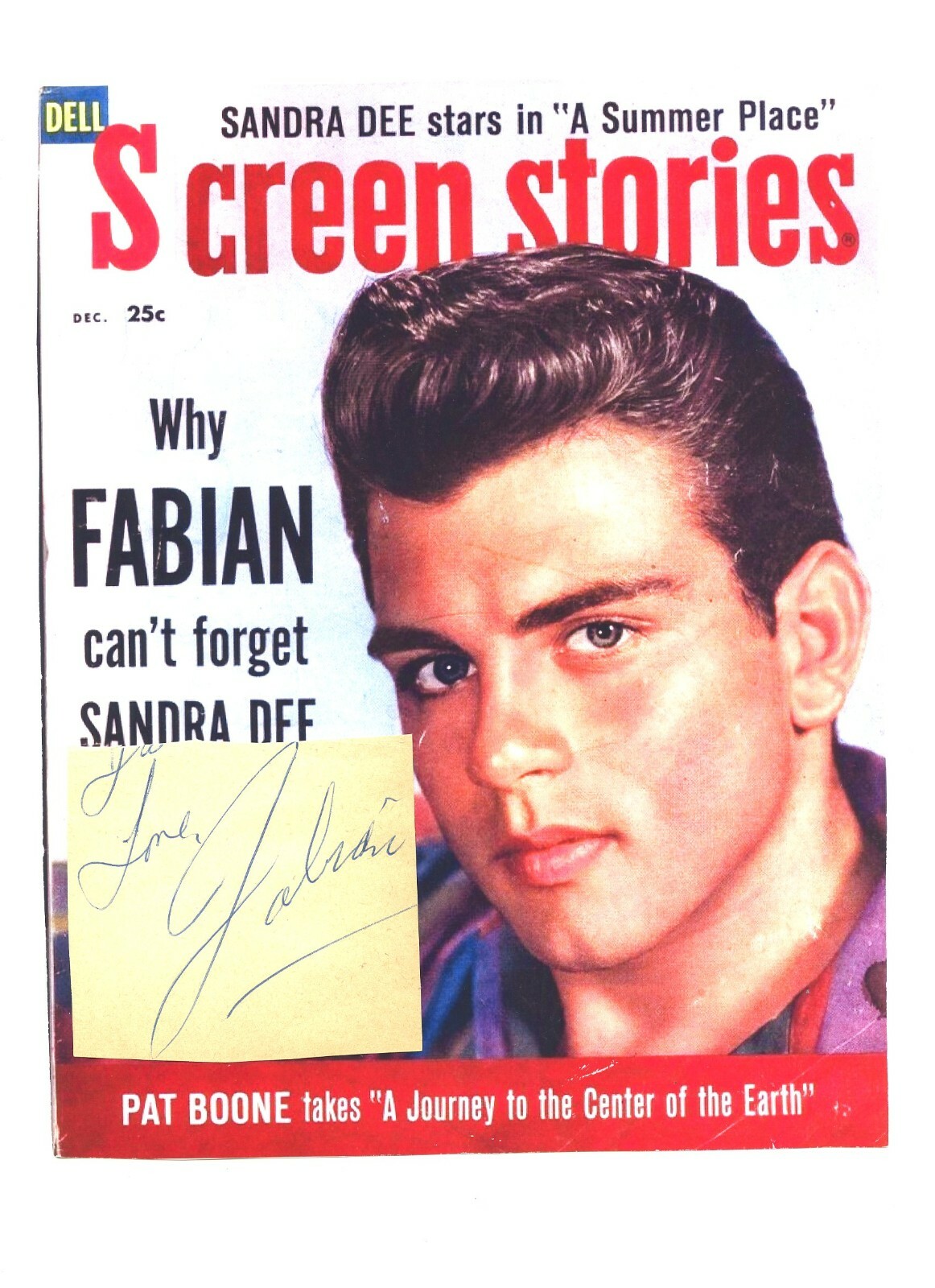 Clipped Autograph w 8 x 10 Photo 1950's Teen Idol Actor Singer Fabian ...