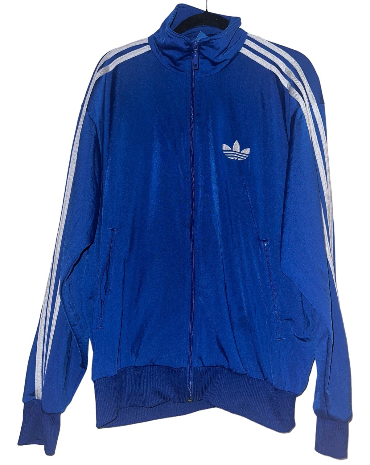 Adidas Mens Royal Blue White 3-Striped Men Sz L Full … - Gem