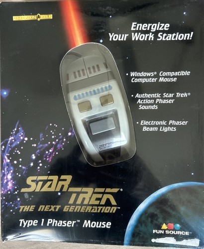 Vintage Star Trek The Next Generation Type 1 Phaser Mouse 1997 New ...