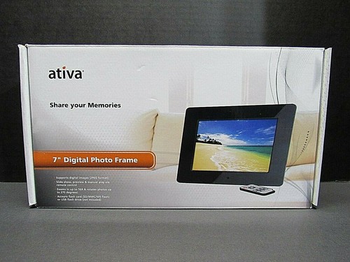 ATIVA 7" Digital Photo Frame with Remote Control Share your memories | eBay