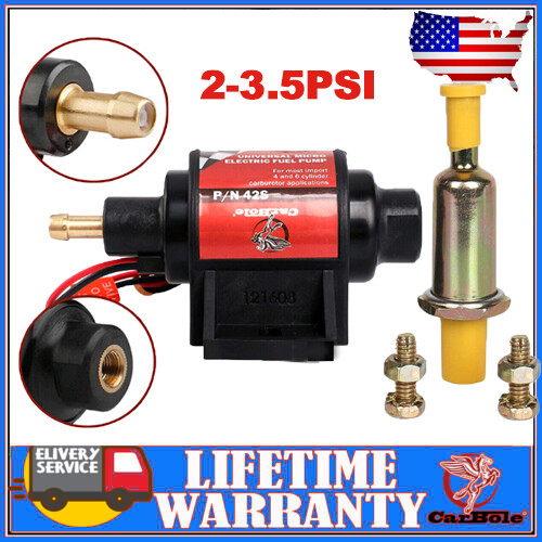Universal Micro Electric Fuel Pump Gasoline 2–3.5 PSI Low Pressure 42 ...