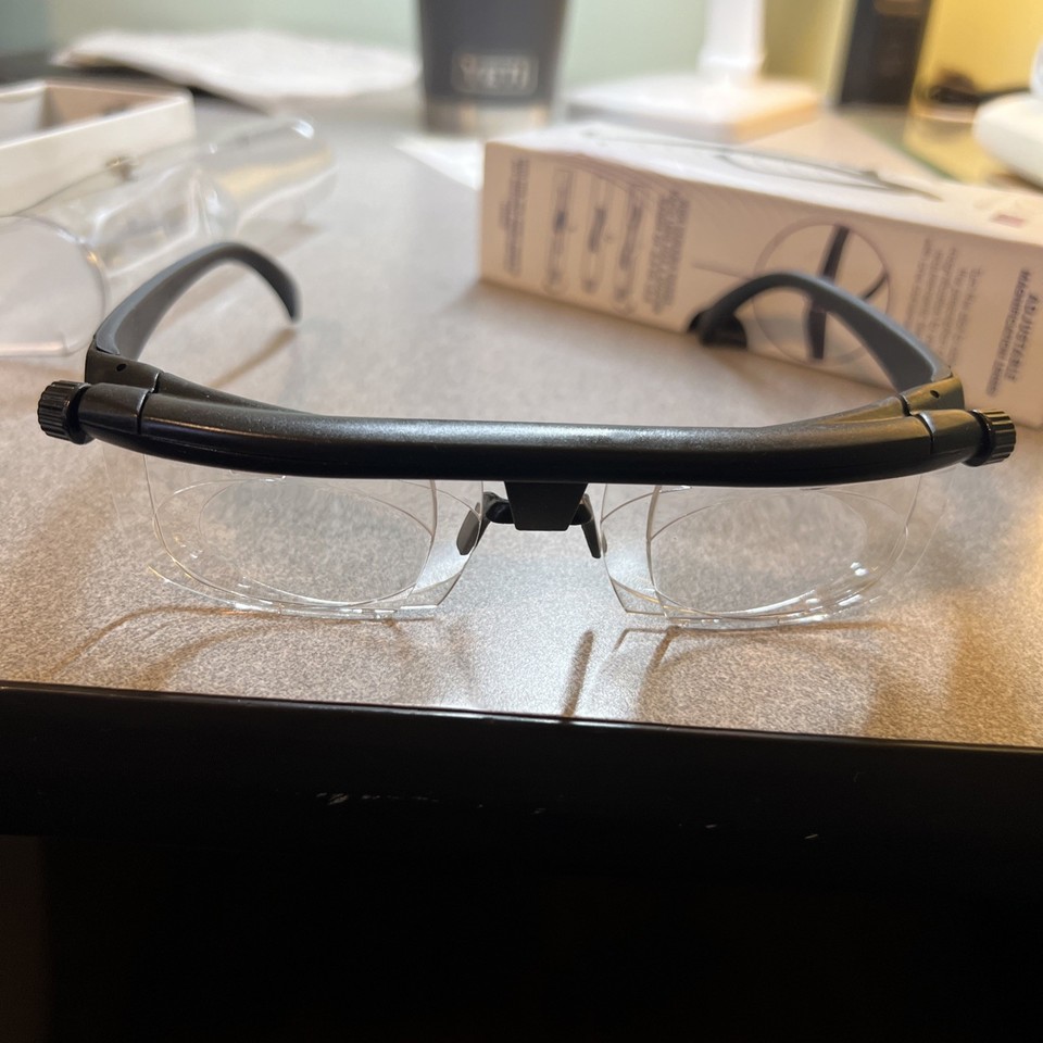 Dial Adjustable Glasses Variable Focus For Reading Distance Vision ...