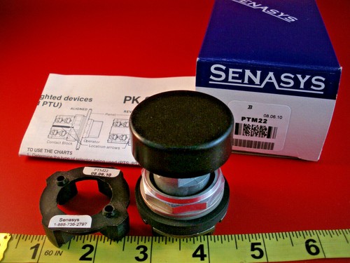 Senasys PTM22 Pushbutton Switch Operator PTM 22 Black Cap Nib New | eBay