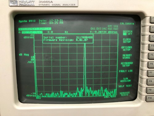 HP 35665A 102.4 kHz Dual Channel Dynamic Signal Analyzer for sale ...