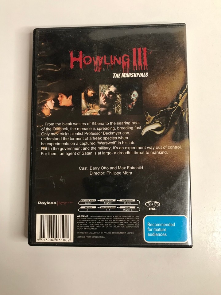 Howling III ( The Marsupials ) Horror DVD Movie | eBay