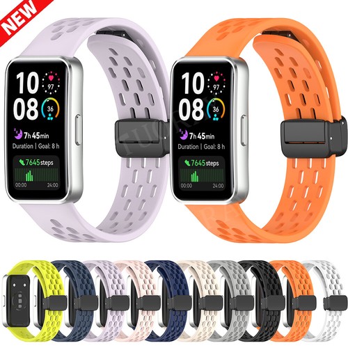 For Huawei Band 8 8 NFC/9 9 NFC/10 10 NFC Watch Silicone Magnetic Strap Band NEW | eBay