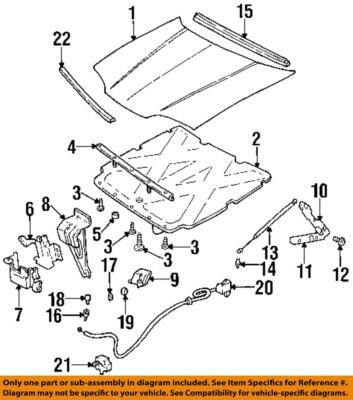 GM OEM 95-01 Lumina,Monte Carlo Hood Hood Components-Lock 10423014 | eBay