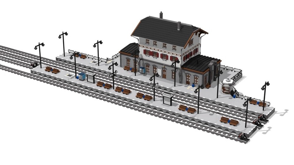 PDF-Anleitung Bahnhof Steinheim / Train-station creator MOC für LEGO ...