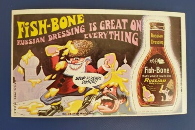 1969 VINTAGE WACKY PACKAGES ADS #35 of 36 FISH-BONE DRESSING | eBay