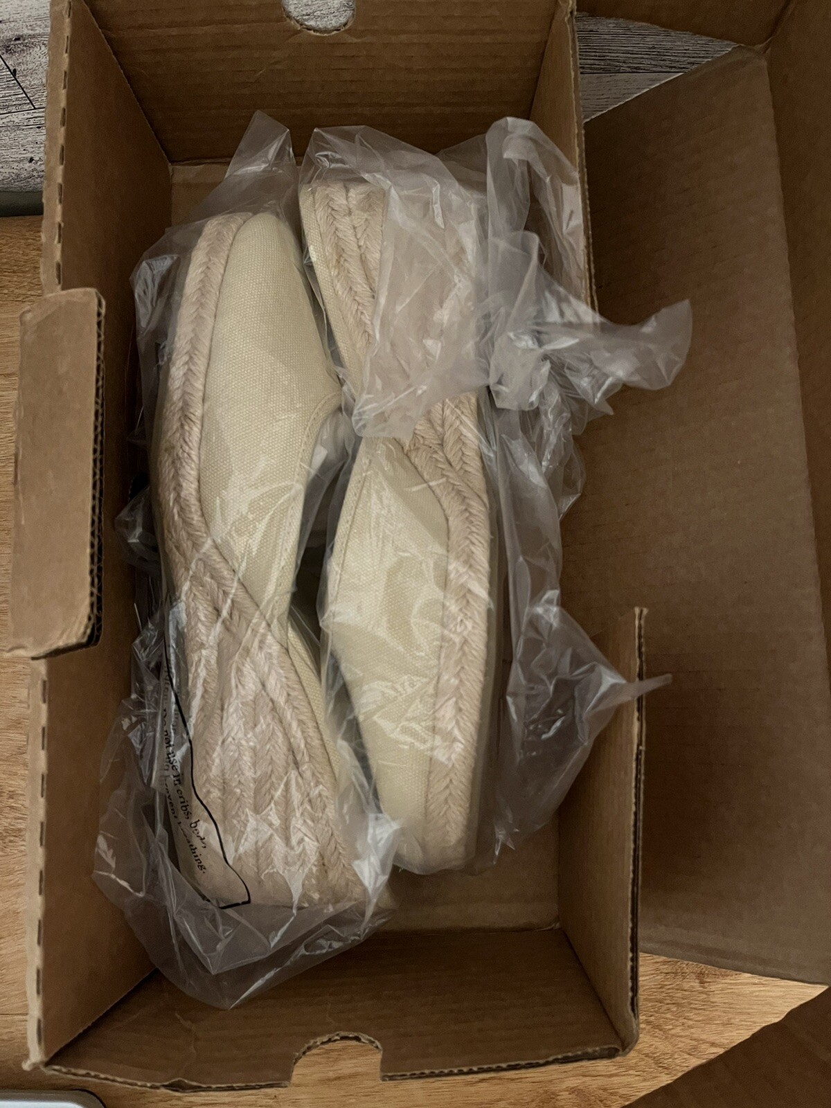 CHADWICK’S MULES WEDGE HEEL SIZE 8W-PLASTIC, TISSUE, & BOX, TWINE STYLE ...