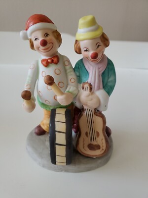 Rare Ceramic Clowns Statue Figurine Playing Instruments | eBay