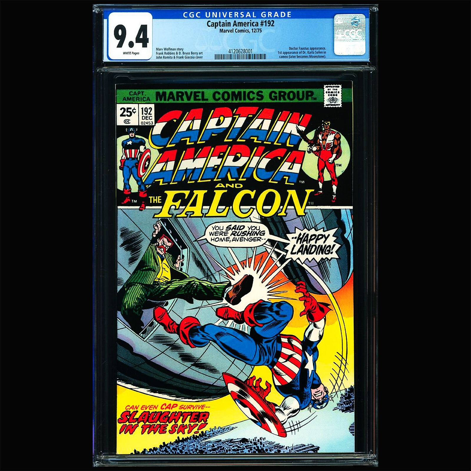 Captain America #192 🔥 1st appearance Dr Karla Sofen Moonstone 🔥 CGC 9. ...