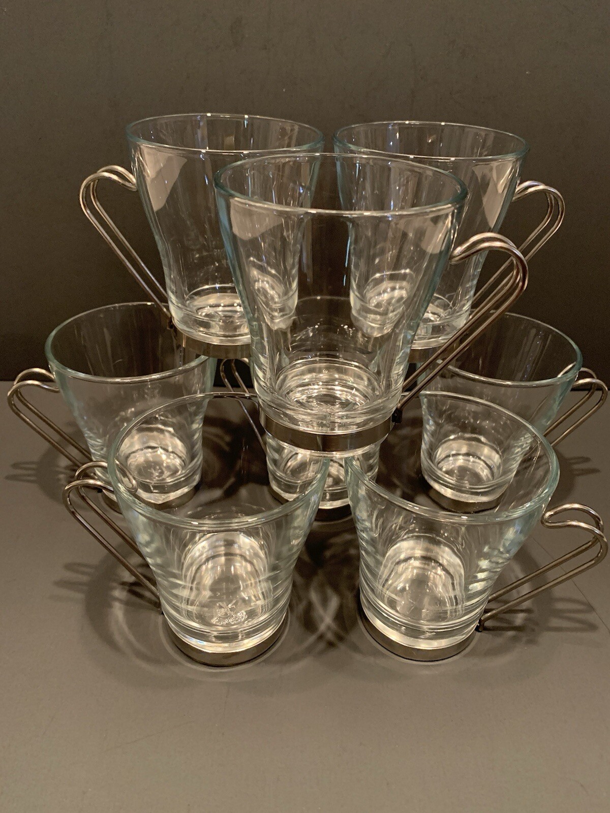 8 Bormioli Rocco Electra Tempered Glass & Stainless Steel Cappuccino ...