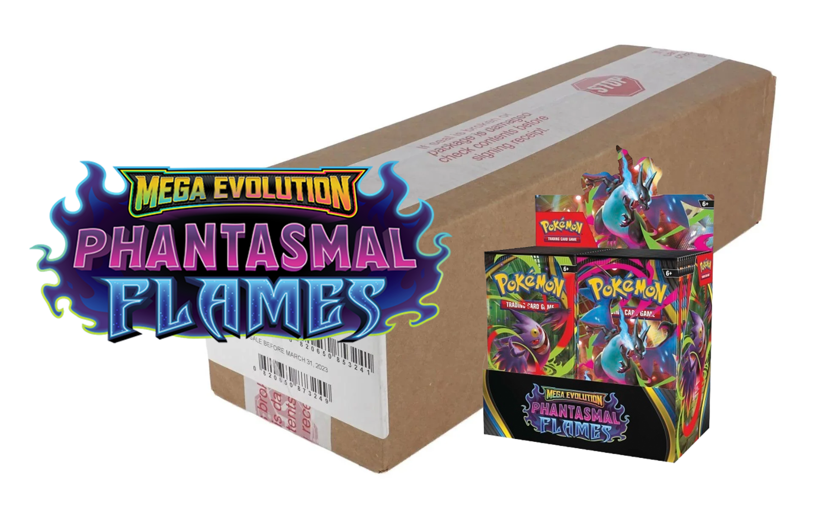 POKEMON PHANTASMAL FLAMES BOOSTER BOX CASE - US ENGLISH- FACTORY SEALED ...