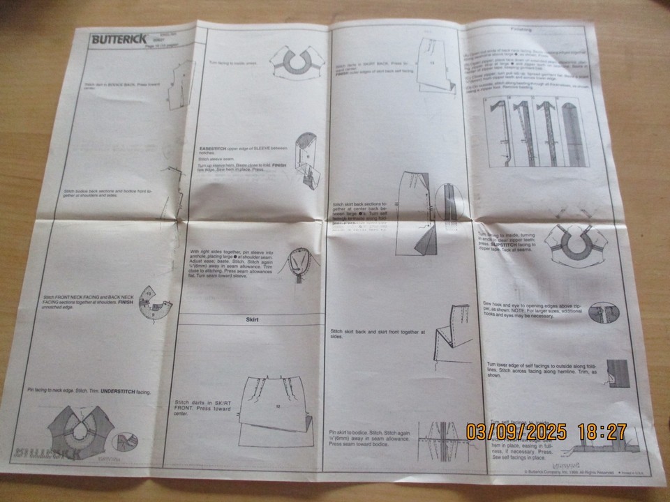 Butterick Sewing Pattern - No. B5627- Fitting Shell & Dress - Size 10 ...