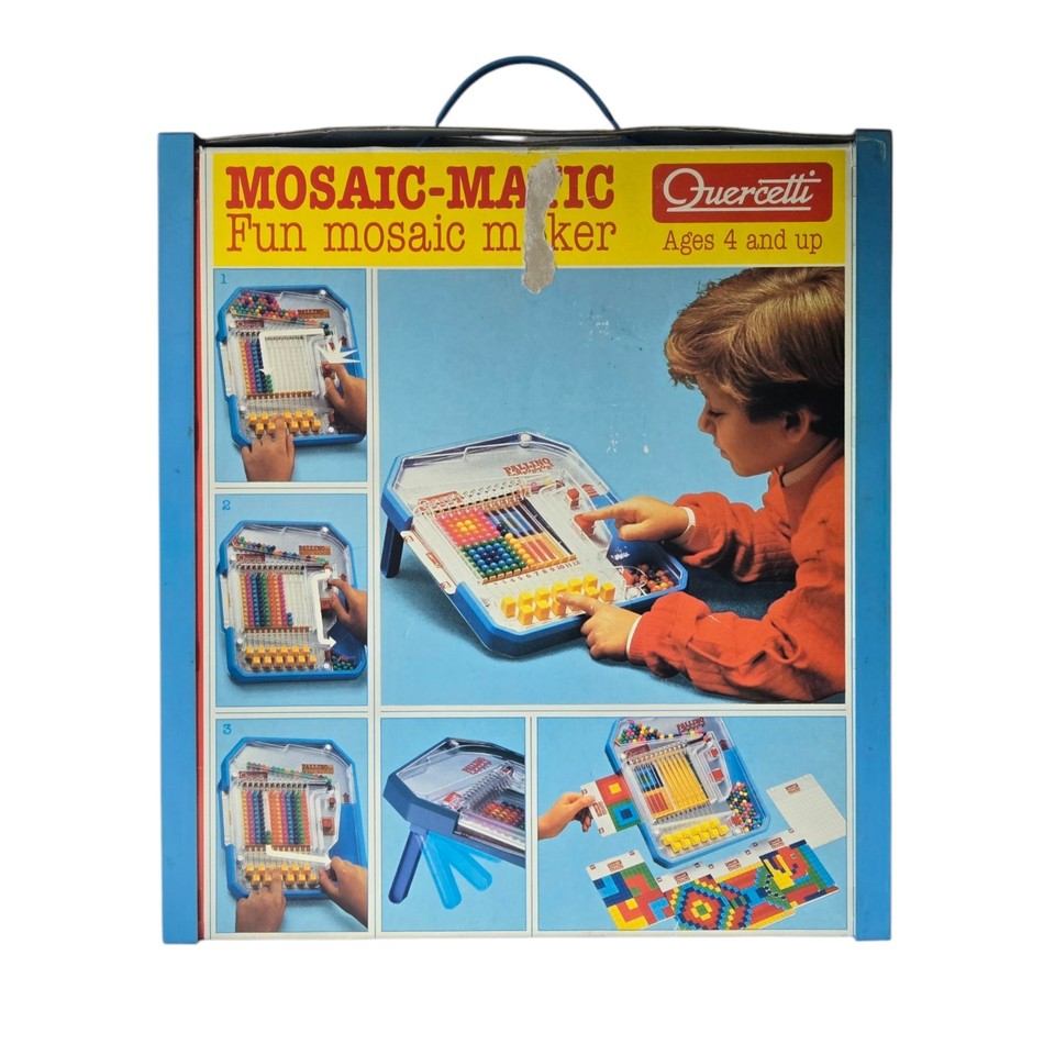 VTG Quercetti Pallino Mosaic Matic Maker Machine Italy Game w/ Patterns ...