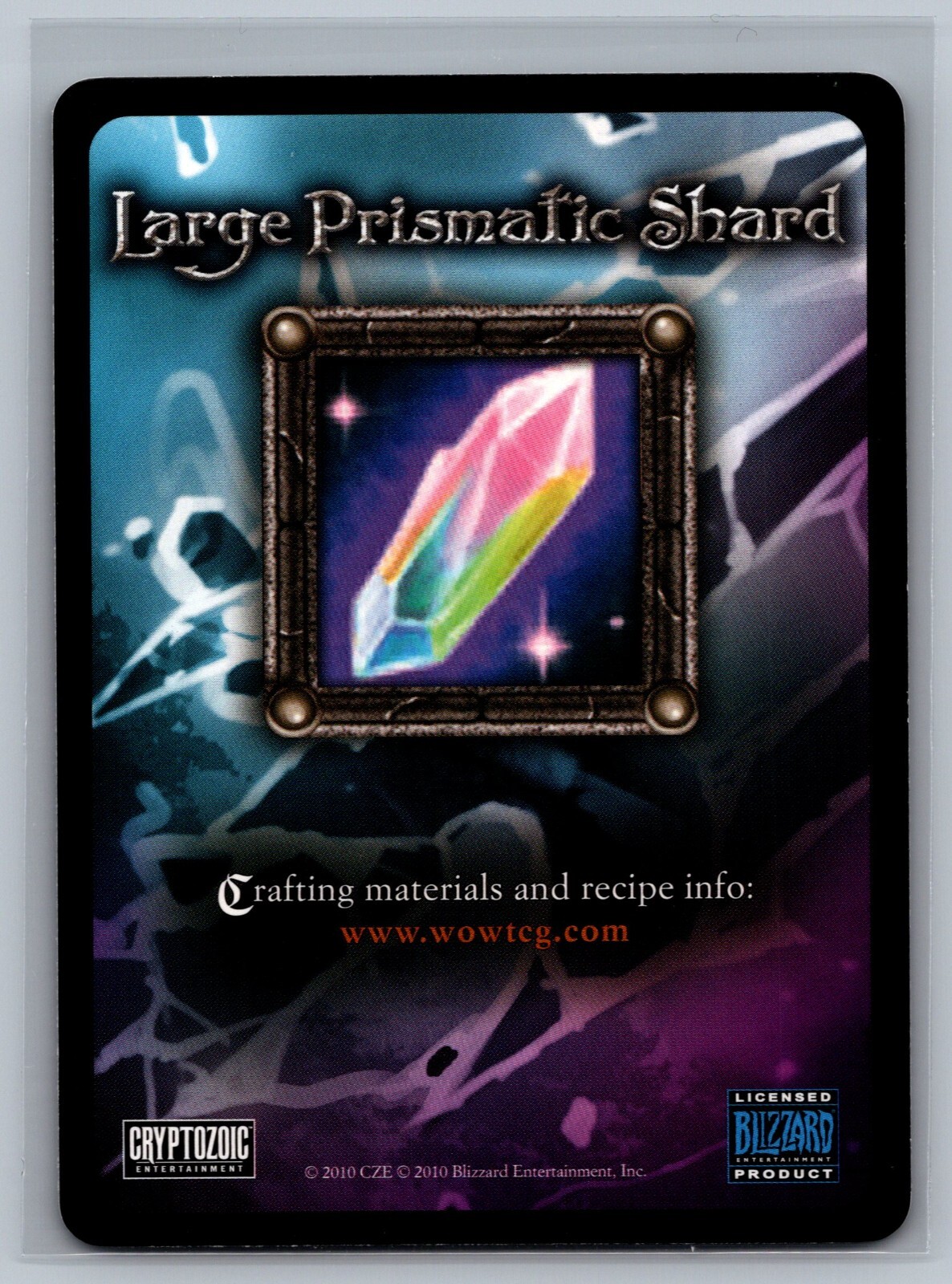 World of Warcraft TCG 2010 Large Prismatic Shard Crafting Materials Recipe Card | eBay