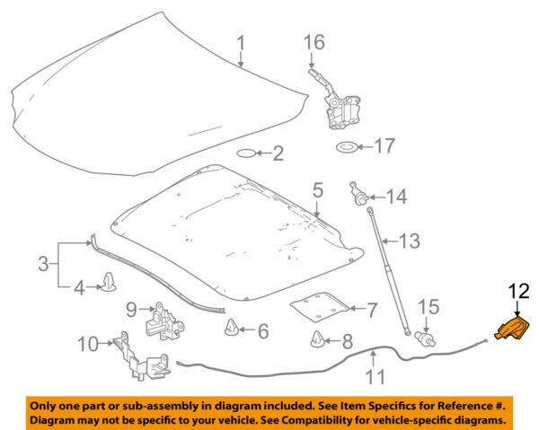 5360130090C1 Genuine Toyota Lever Sub-assy Hood 53601-30090-c1 for sale ...