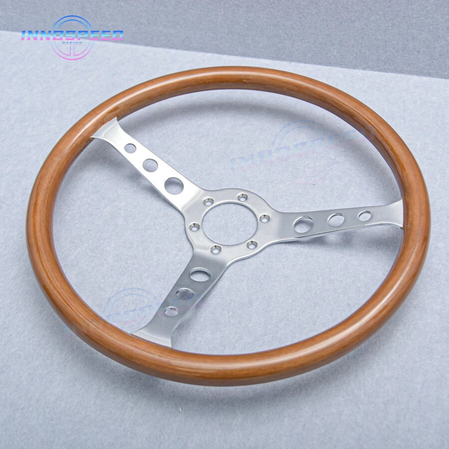 Car Auto Racing Sport Steering Wheel 380mm 15inch Real Wood Steering ...