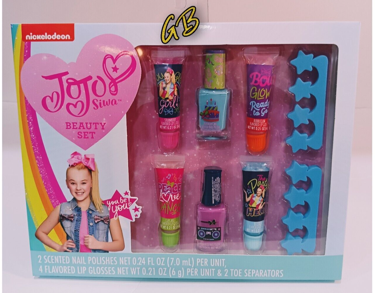 Jojo Siwa Beauty Set Girl Nail Polish Lip Gloss Toe Separators for sale ...