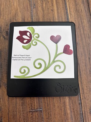 sizzix Swirl With Flower And Heart Die Bigz Die | eBay