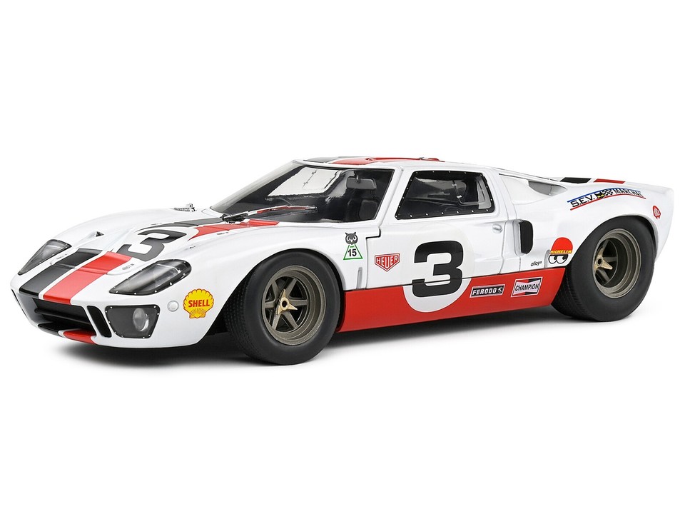 Box Damaged FORD GT40 MK1 #3 "ERIC DEAN DESIGN" WHITE 1/18 BY SOLIDO ...