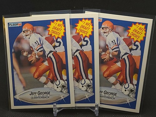 1990 Fleer JEFF GEORGE Rookie Card🔥 #347 Colts MINT 🔥 LOT of 3! | eBay