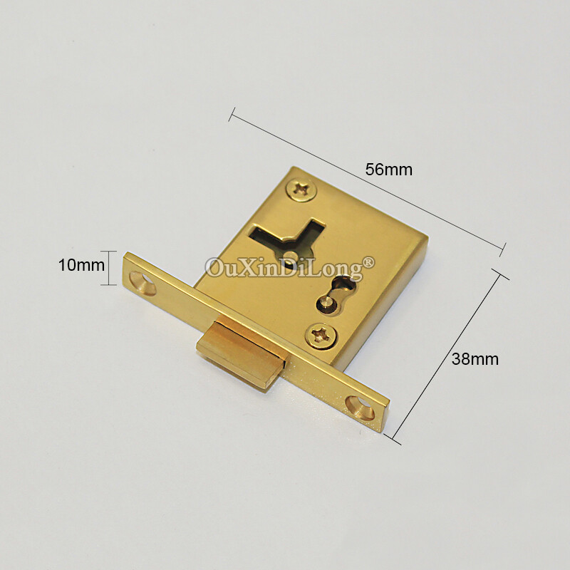2PCS Antique Pure Brass Drawer Lock Furniture Cupboard Locker File ...