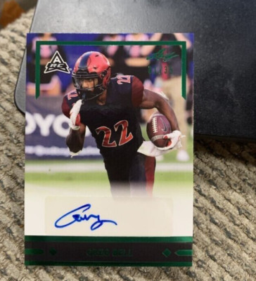 GREG BELL 2021 LEAF MEMORIES GREEN ROOKIES RC AUTO /35 SAN DIEGO STATE ...