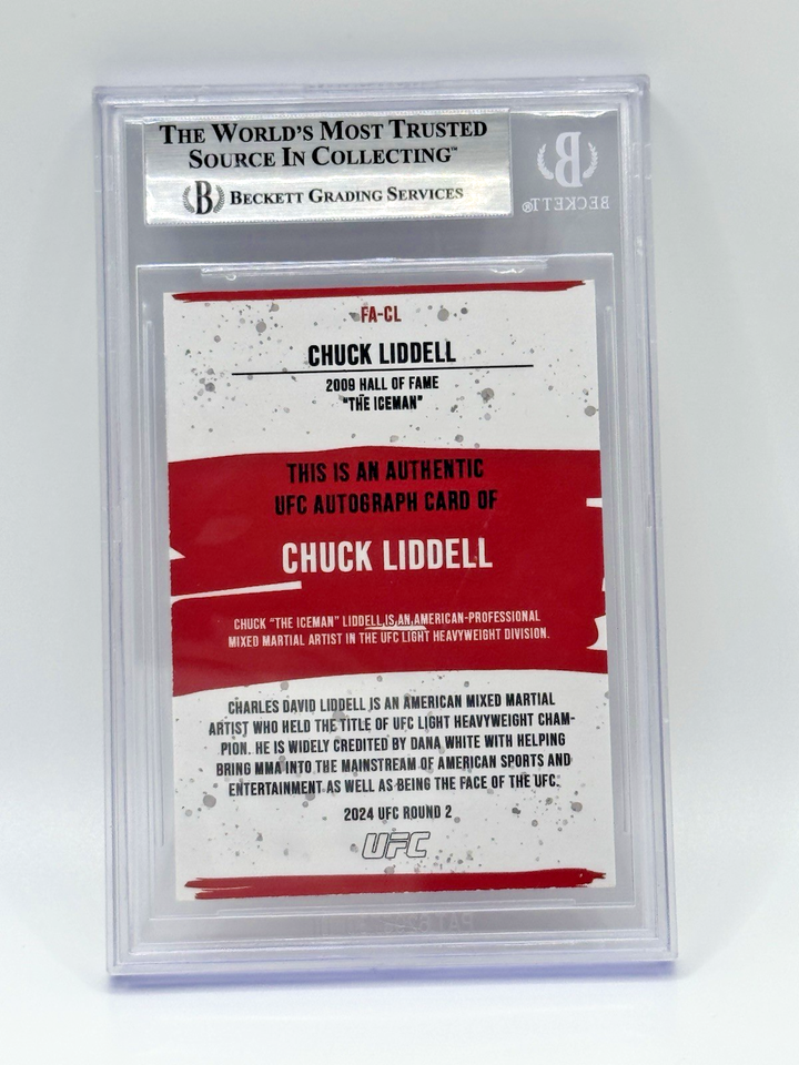 2024 Chuck Liddell Signed LE/99 UFC Round 2 Inscribed "MAGA" BGS 41/99 ...